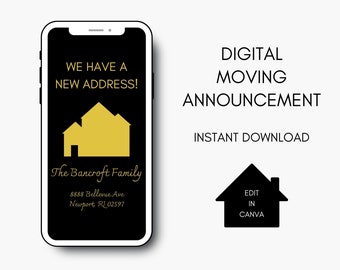 Funny Moving Card Change of Address Announcement - Etsy