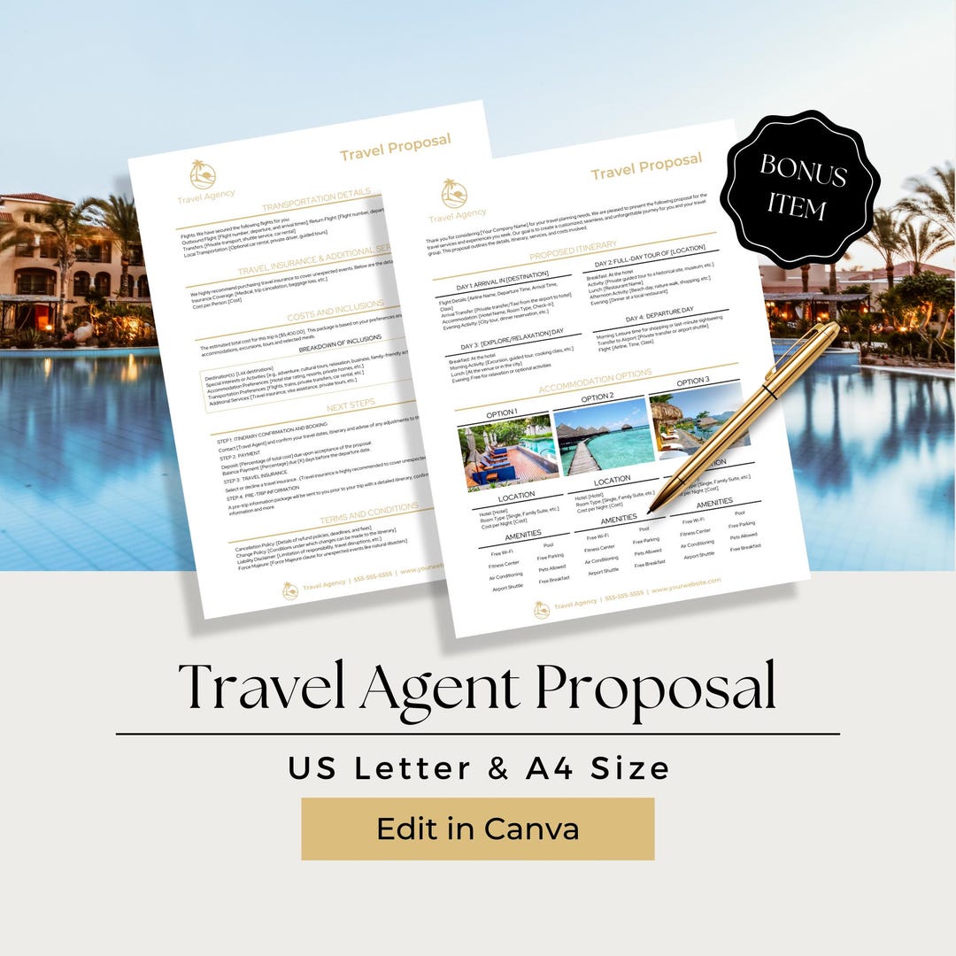 Vacation Proposal, Trip Quote Form, Travel Advisor Proposal Template ...