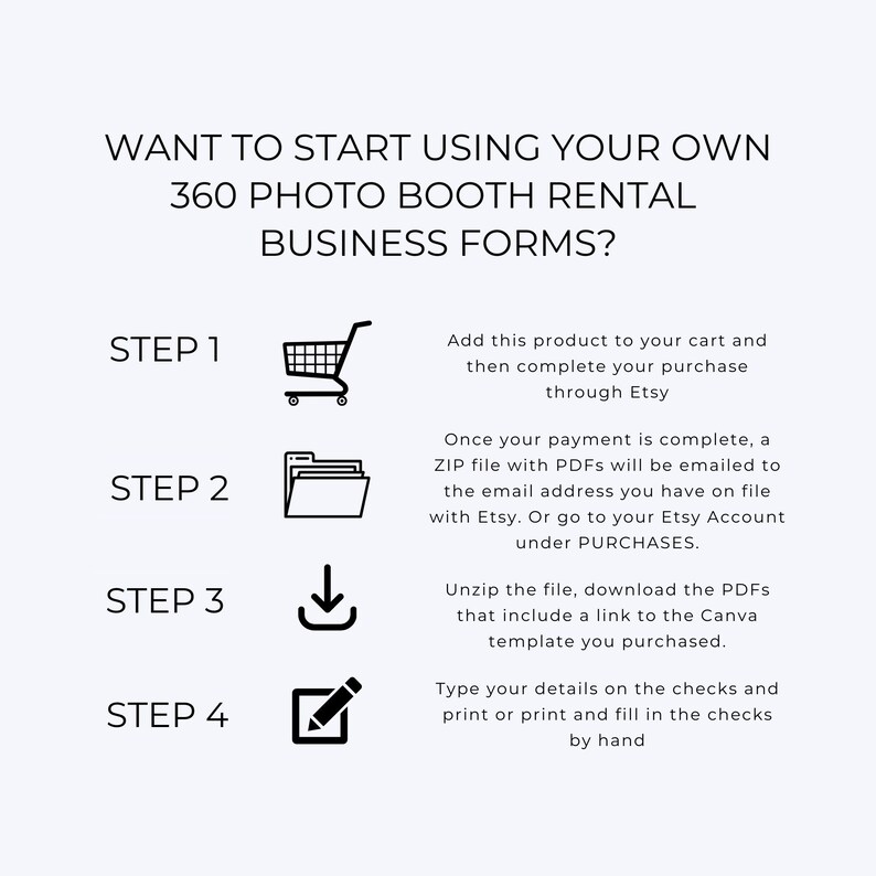 Invoice Template Price List Order Form Photobooth Invoice Photo Booth ...