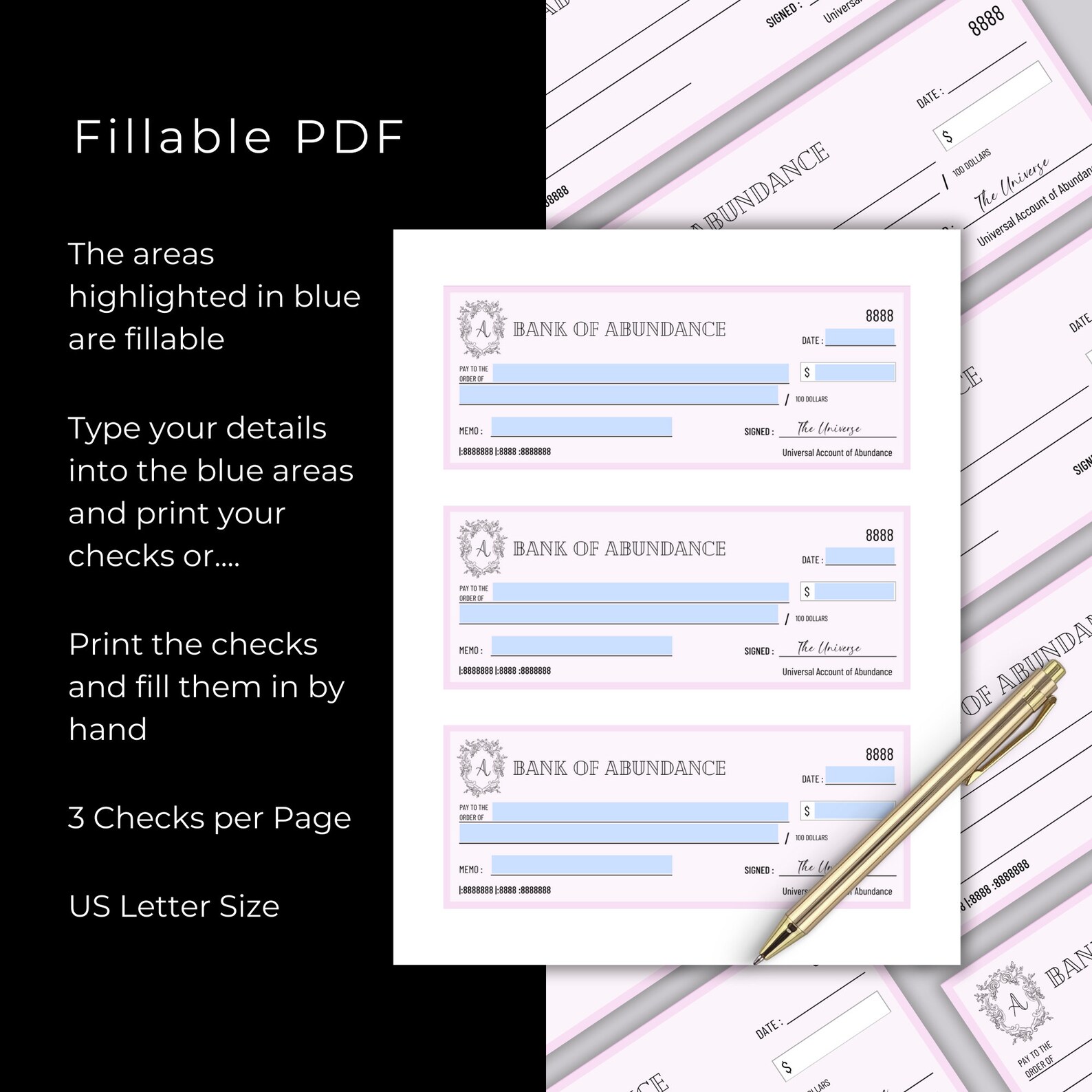 Blank Check | Prosperity Check | Abundance Secrets | Money ...