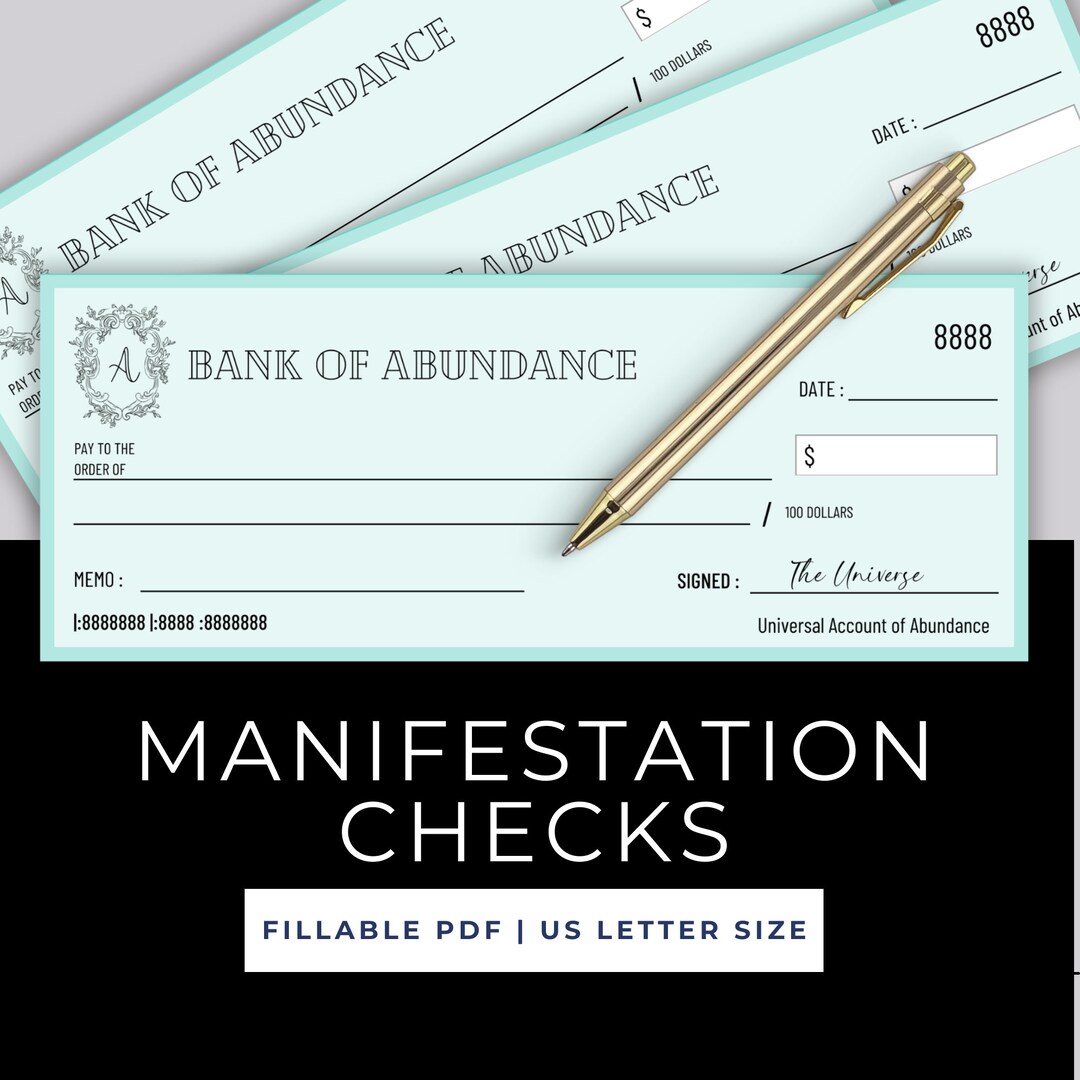 Blank Check | Prosperity Check | Abundance Secrets | Money ...
