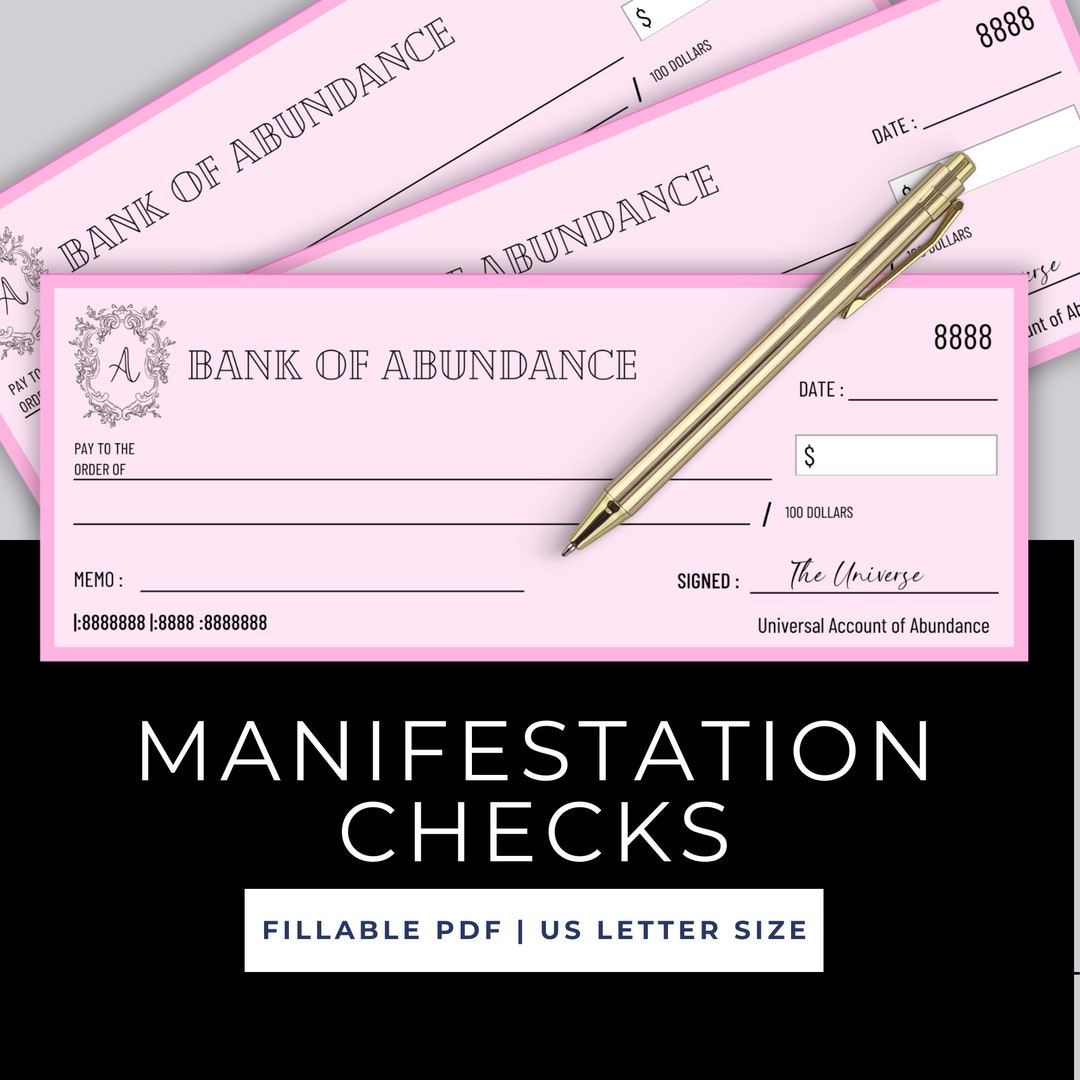 Law of Abundance Check | Blank Check | Prosperity Check | Abundance ...