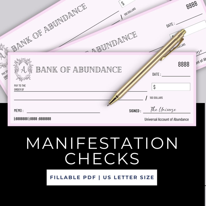 Blank Check | Prosperity Check | Abundance Secrets | Money ...