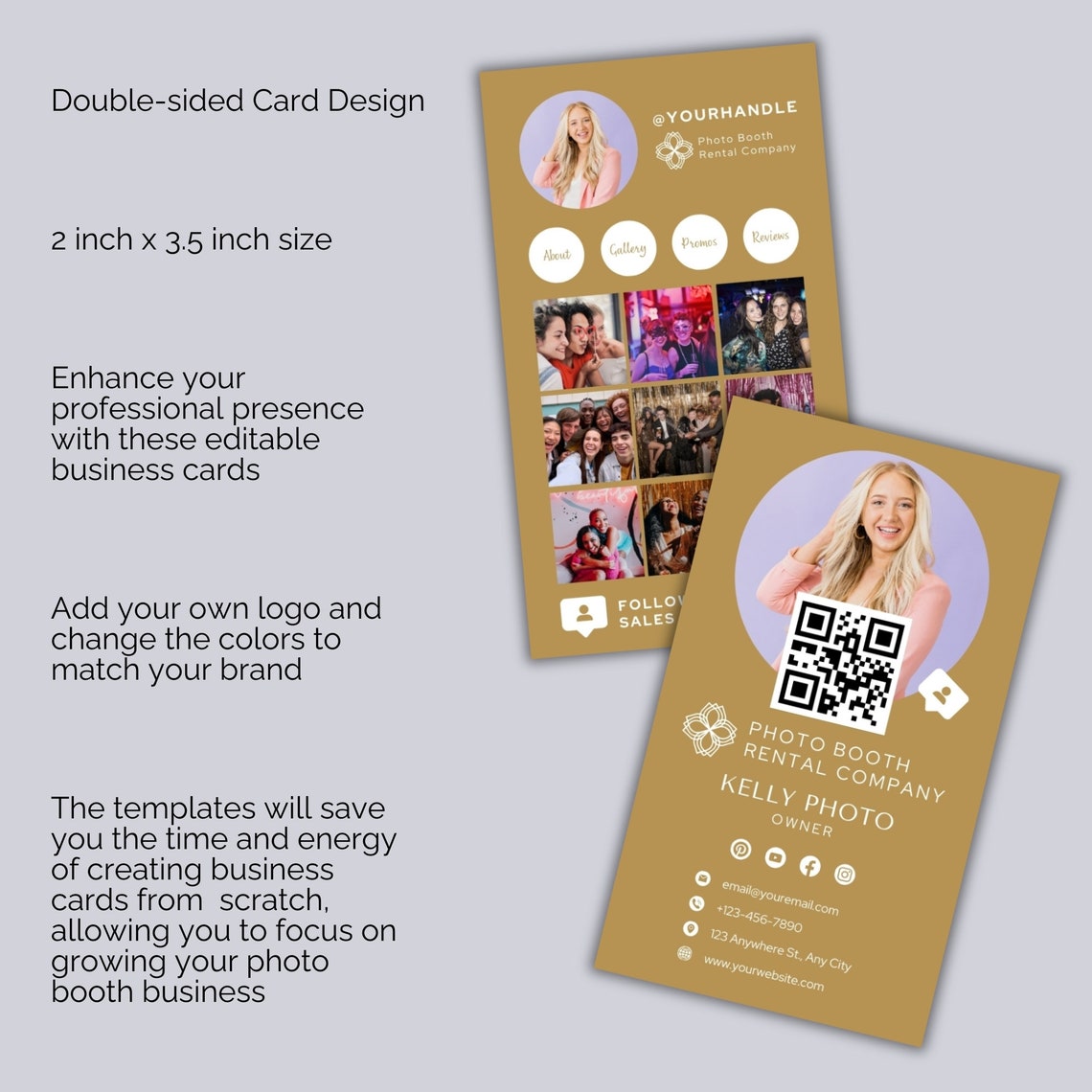 Unique Business Card Photo Booth Business Card Template 360 Photo Booth ...