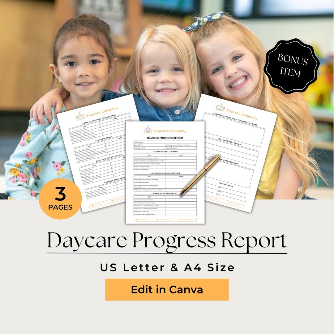 Progress Report Templates, Child Progress Report, Early Childhood ...