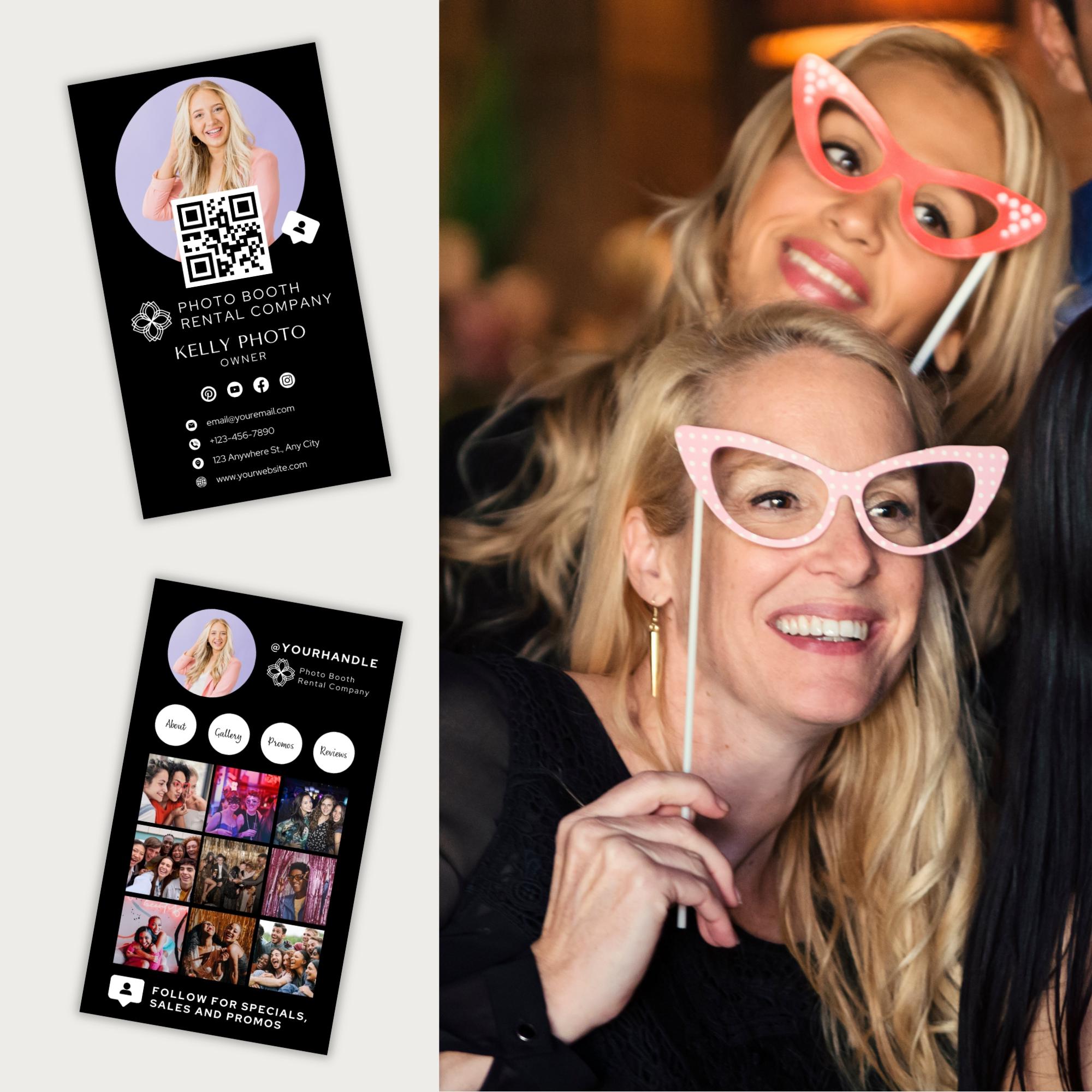 Business Cards for Photo Booth | Unique Business Card | Photo Booth ...
