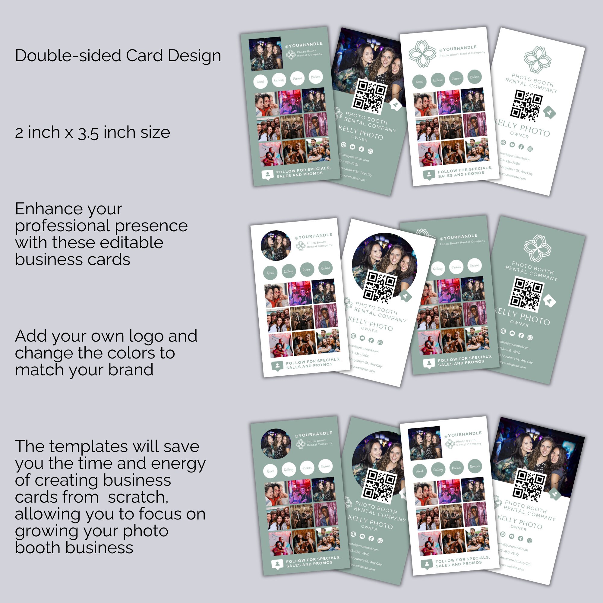Business Cards for Photo Booth | Unique Business Card | Photo Booth ...