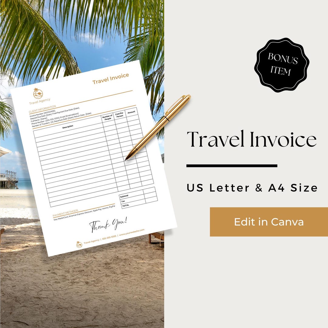 Booking Invoice, Agency Invoice, Travel Agent Forms, Travel Agent ...