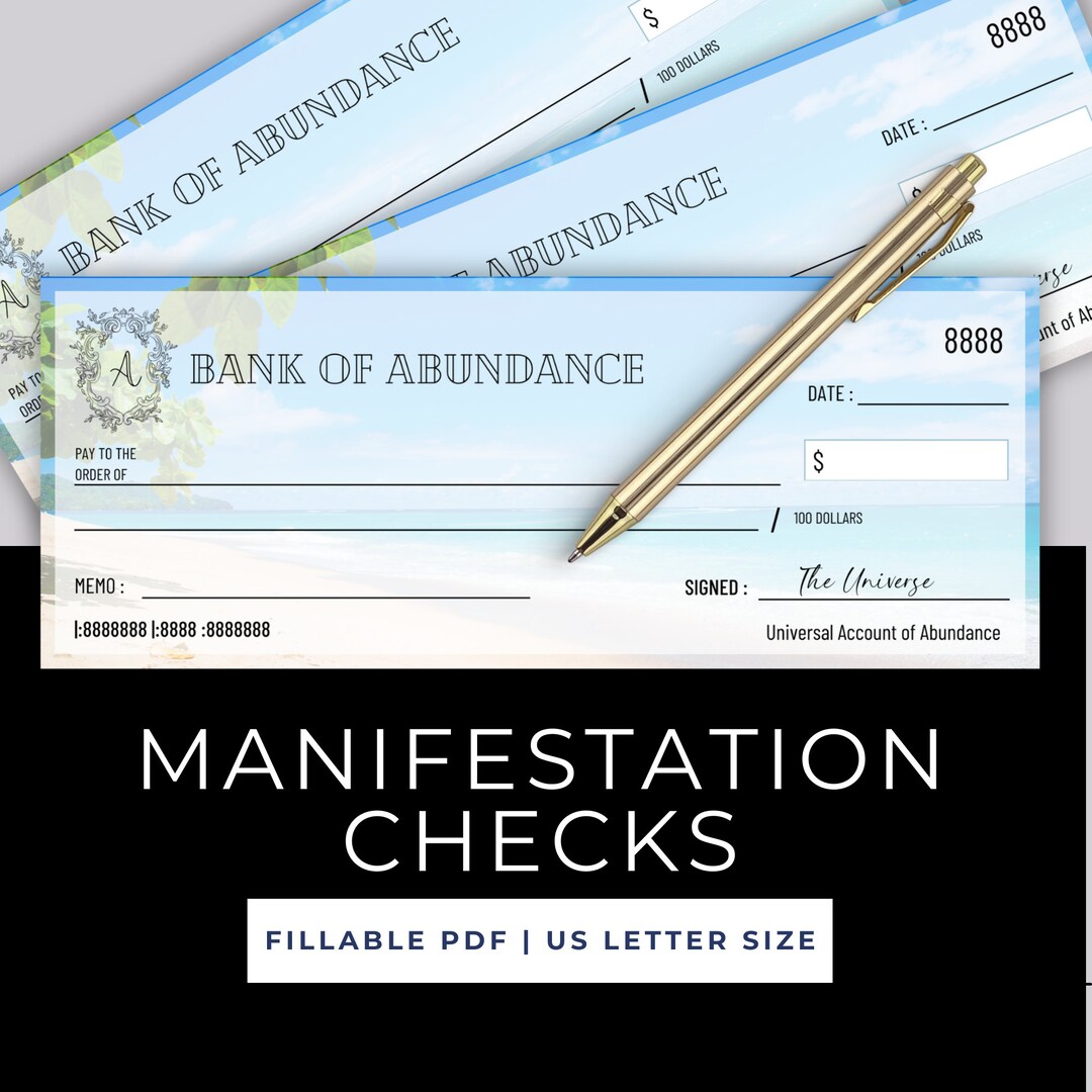 Law of Abundance Check | Blank Check | Prosperity Check | Abundance ...