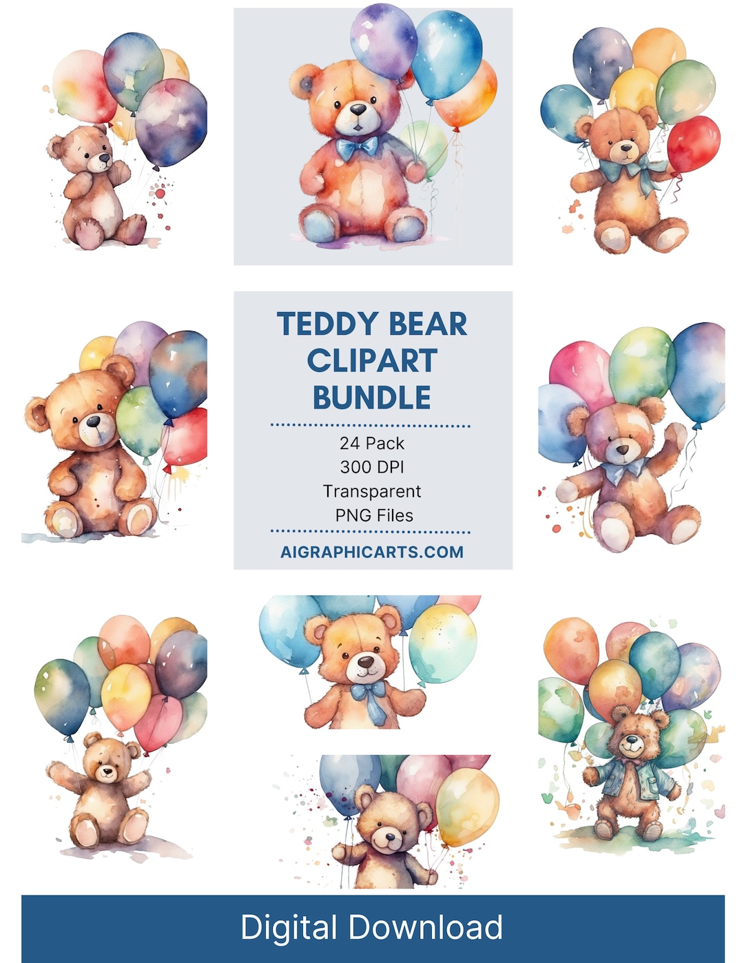 24 Teddy Bear Clipart Files - High Quality Pngs - Transparent ...