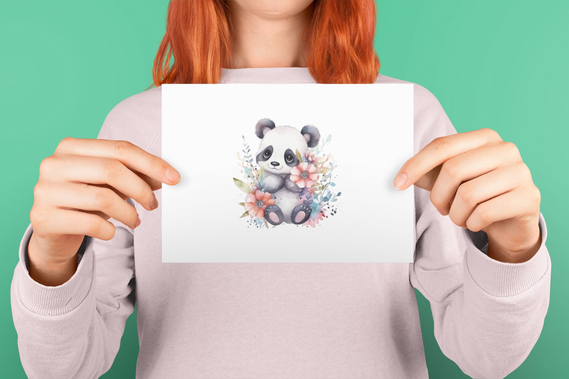 Watercolor Happy Panda Clipart, Cute Panda Clipart Bundle, Wild Animal ...