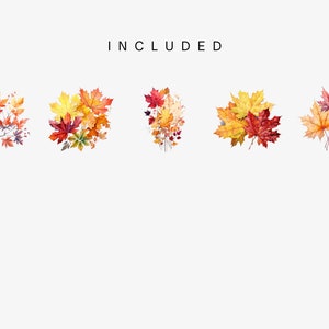 Set of 20 Watercolor Fall Leaves Clipart, Autumn Clipart, Fall Clipart ...