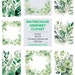 30 File Bundle, Greenery Watercolor Clipart, Greenery Bundle Clipart ...