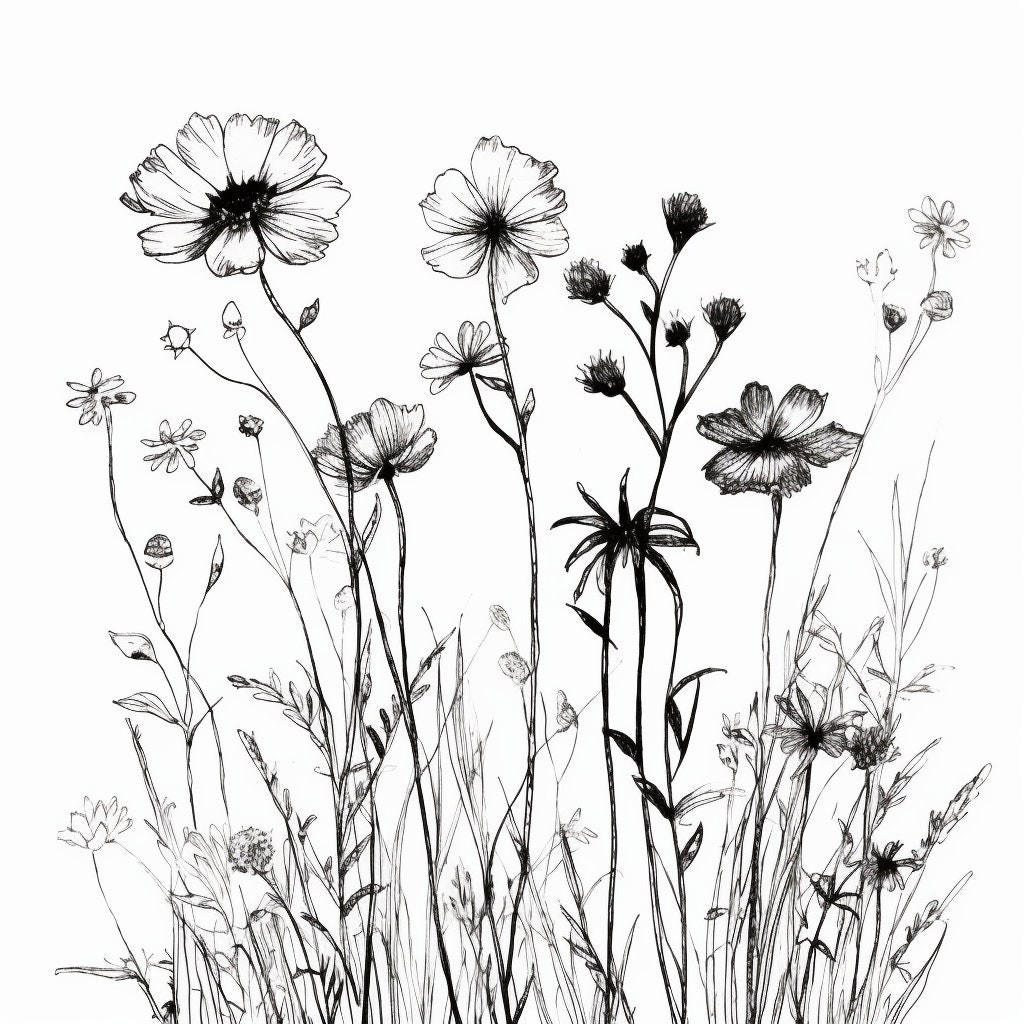 Meadow Clipart Black And White