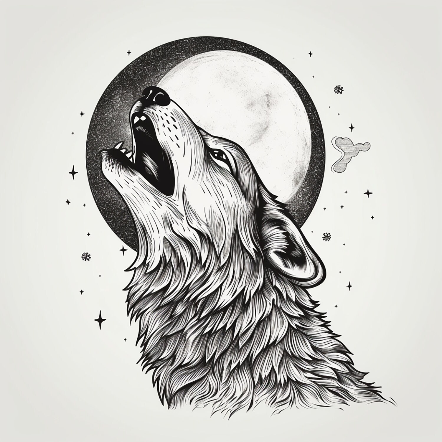 20 SVG Images, Howling Wolf SVG Silhouette Cut Out Design, Mountain ...