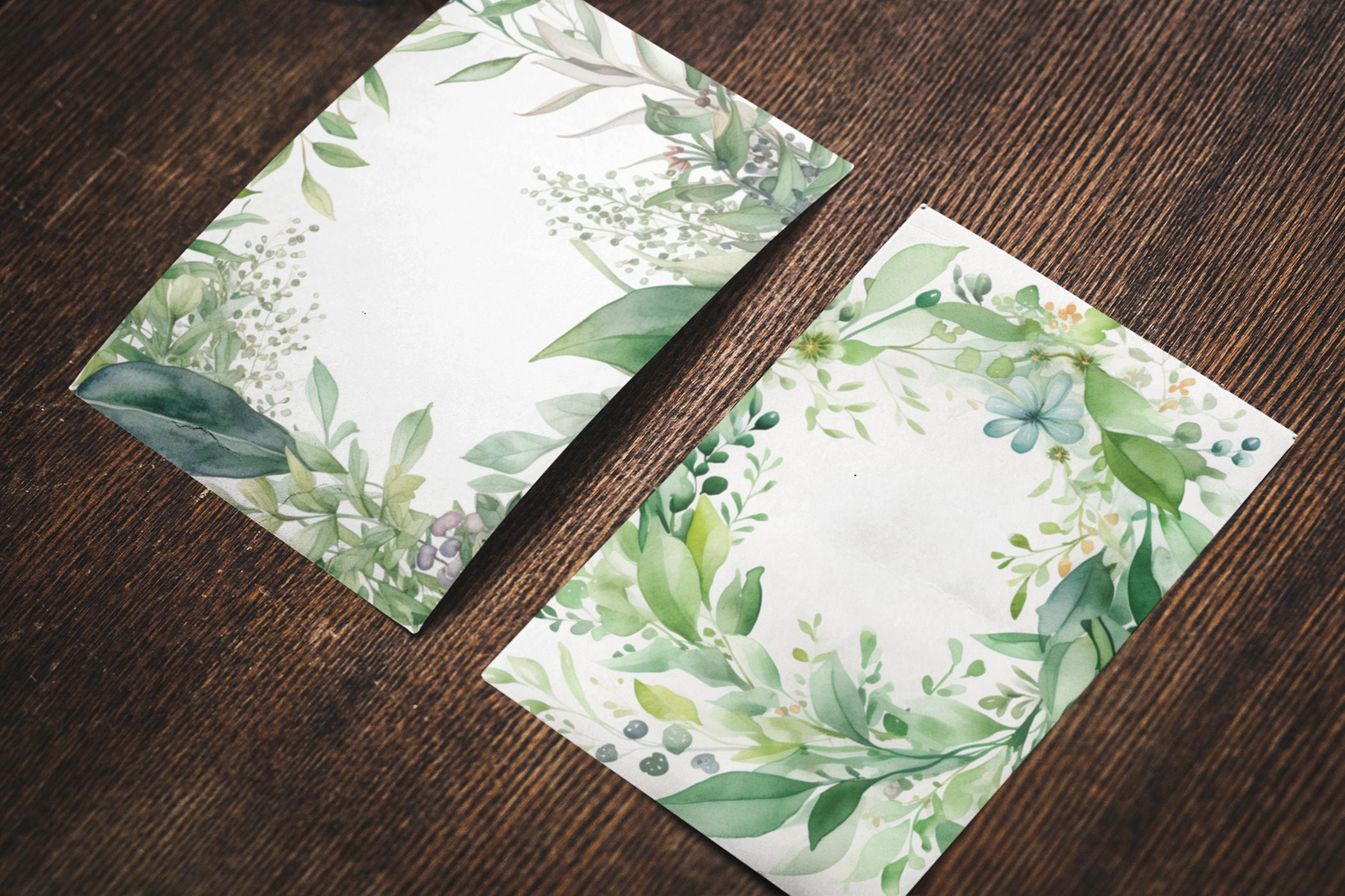 30 File Bundle Greenery Watercolor Clipart Greenery Bundle - Etsy