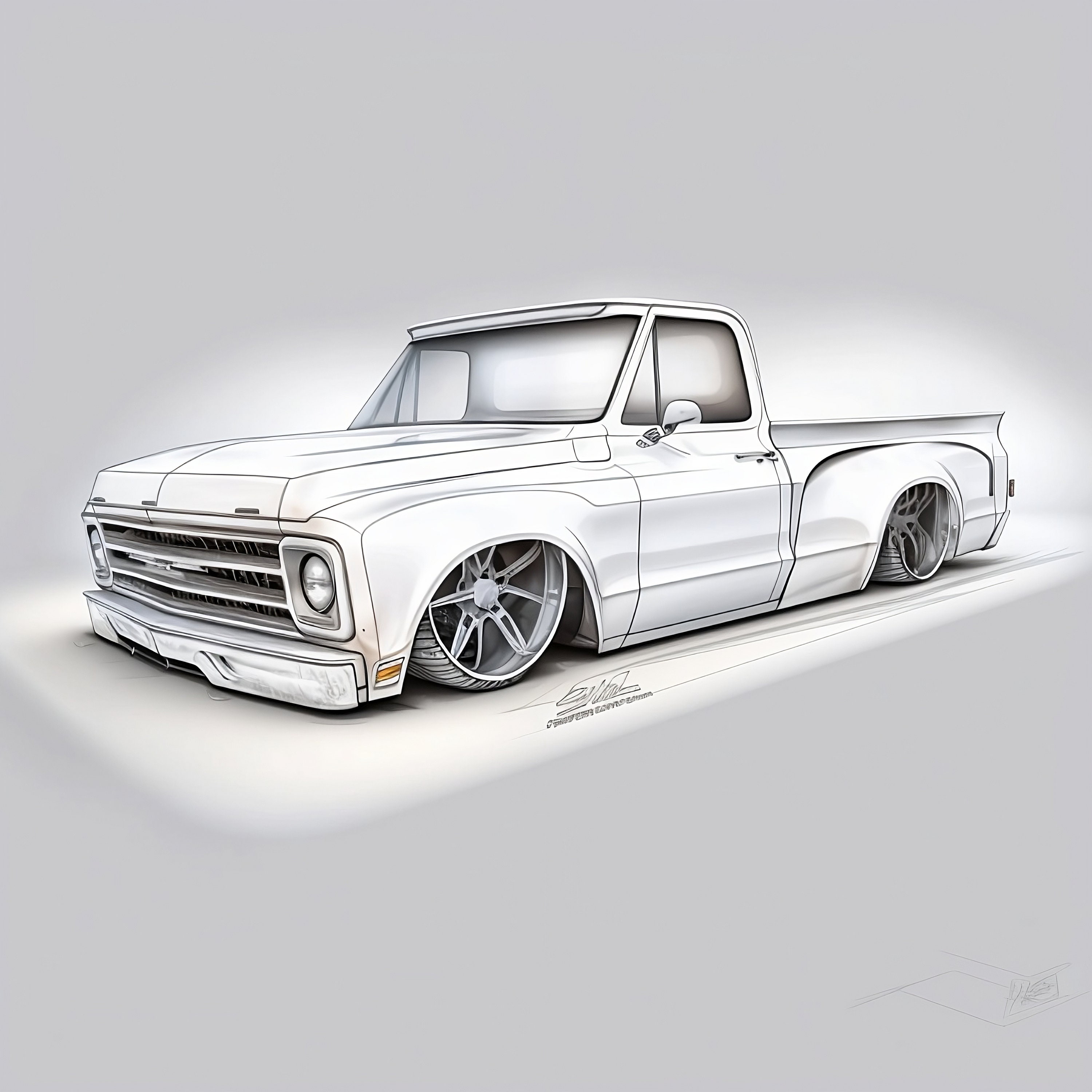 Trucks, Sketches, Cool, Car Poster, Swag - Etsy