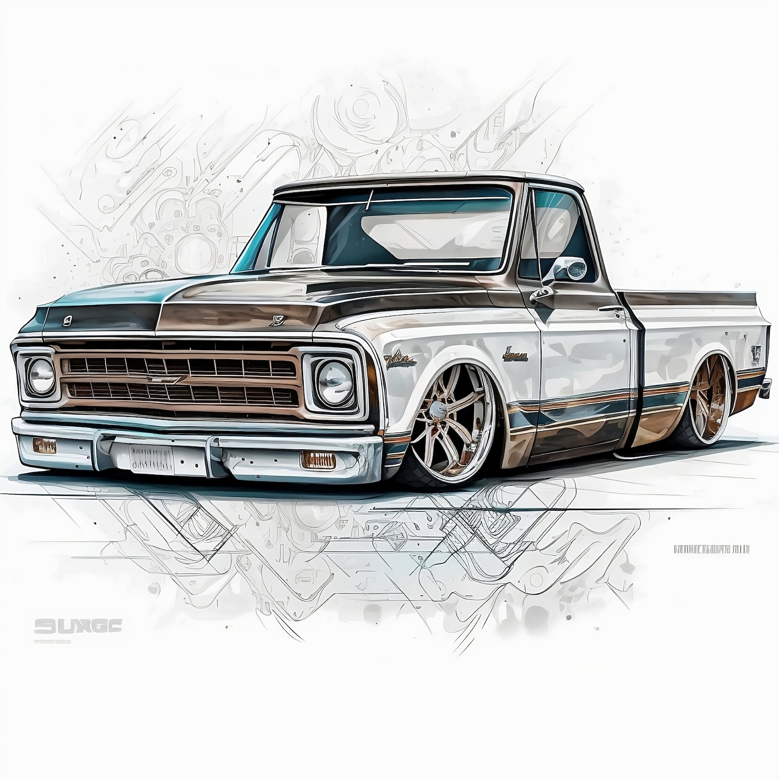 Trucks, Sketches, Cool, Car Poster, Swag - Etsy
