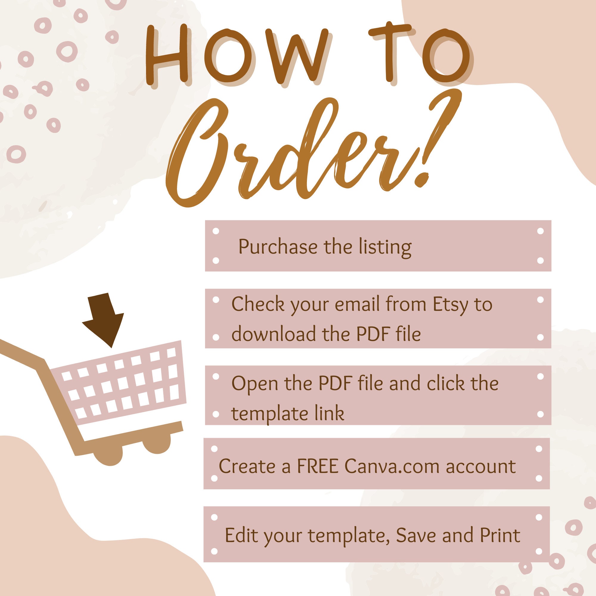 Invoice Editable Template, Printable Order Form Invoice, Pre Made ...