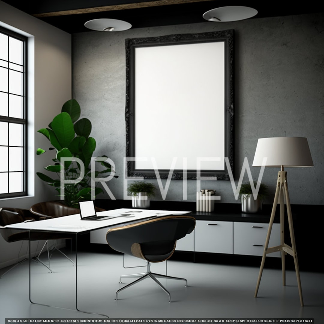 10 Modern Office Frame Mock Ups, Interior Design, Digital Art, Home ...