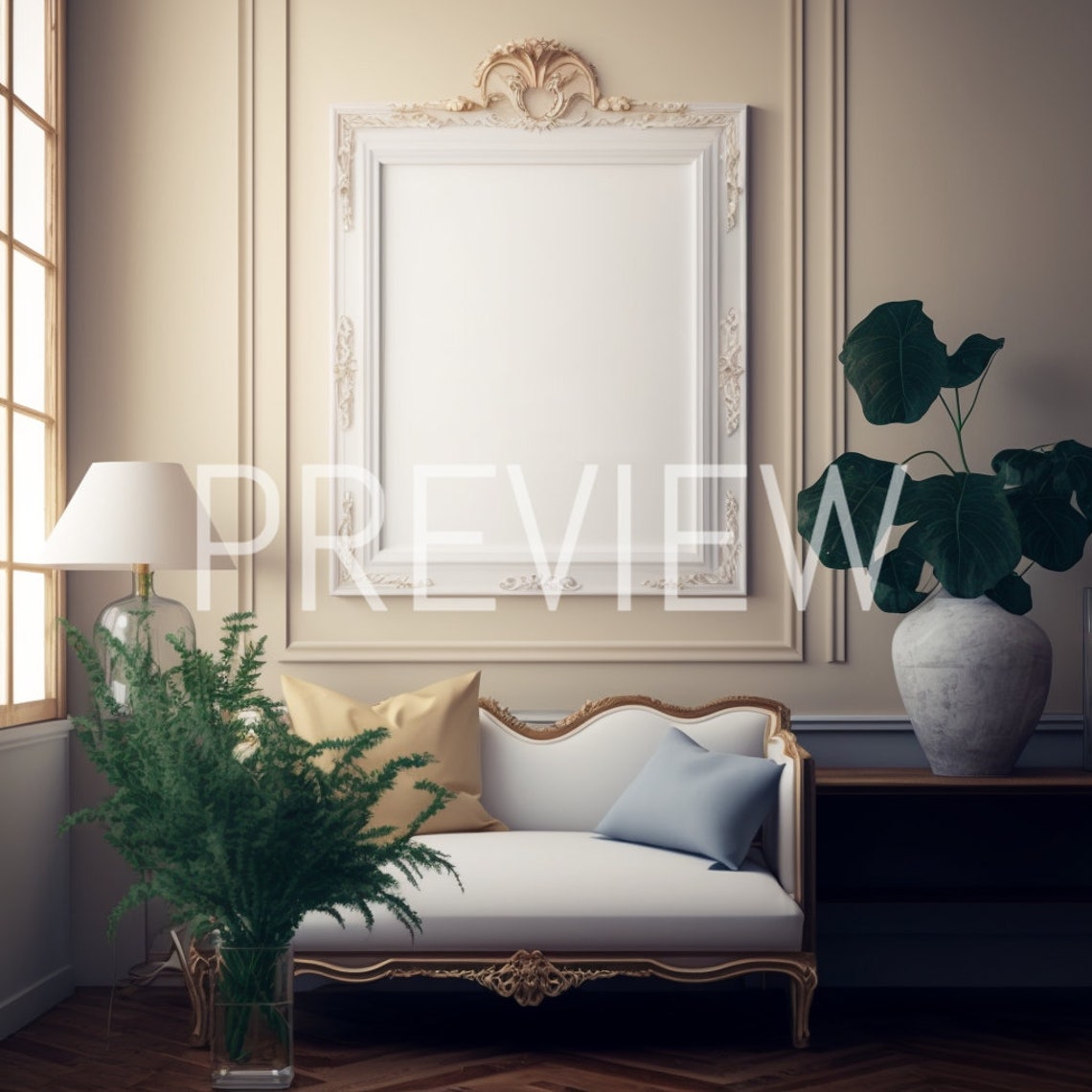 10 French Style Frame Mock Ups, Interior Design, Digital Art, Home ...