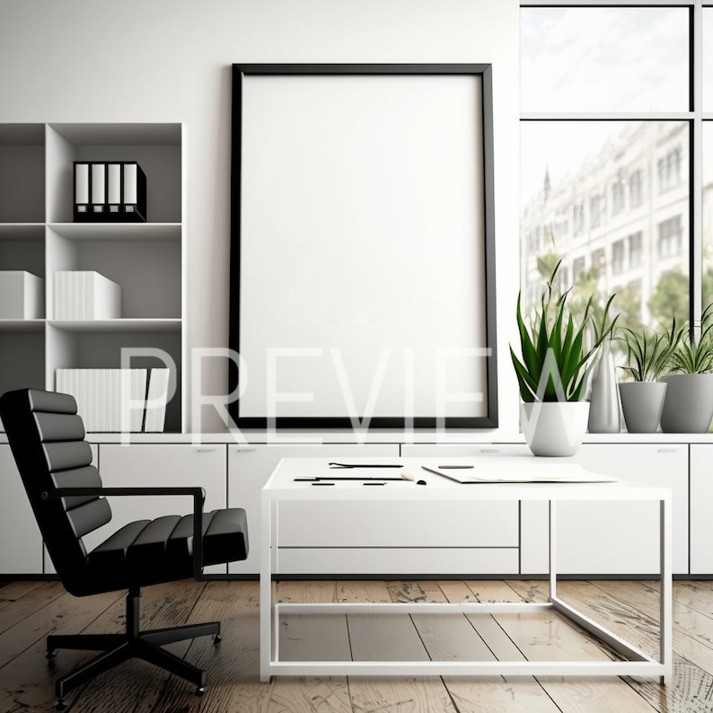 10 Modern Office Frame Mock Ups, Interior Design, Digital Art, Home ...