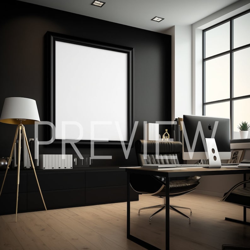 10 Modern Office Frame Mock Ups, Interior Design, Digital Art, Home ...