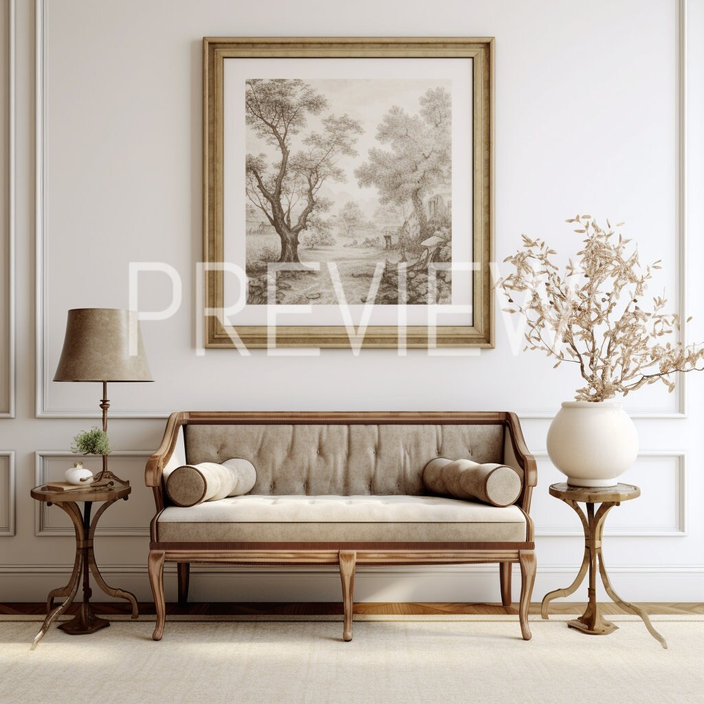 10 French Style Home Frame Mock Ups, Interior Design, Digital Art ...