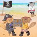 Watercolor Dog Pirate Clipart, Commercial Use PNG, Dog Art Digital ...
