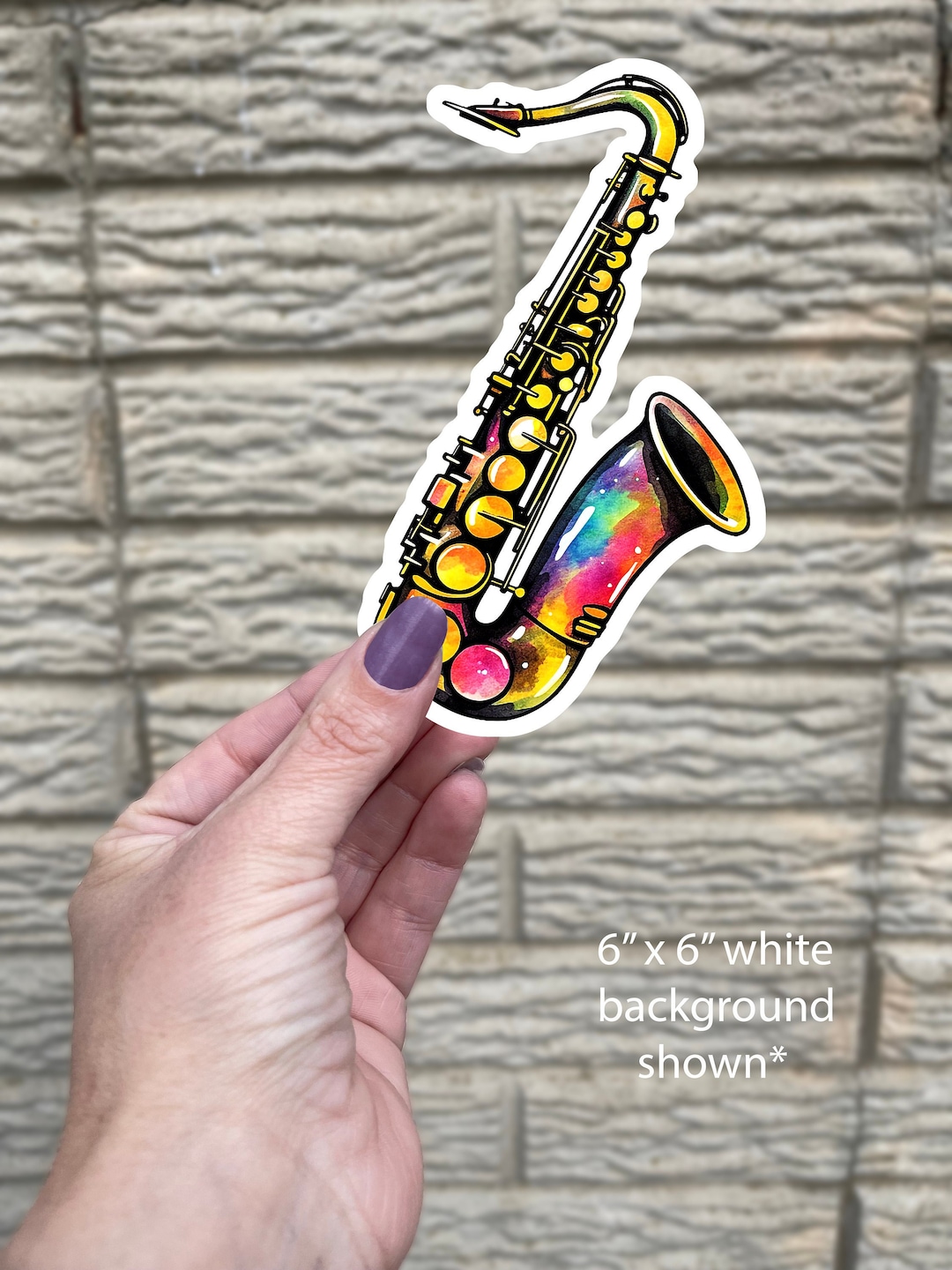 Custom Saxophone Sticker Watercolor Sticker Simple Gifts - Etsy