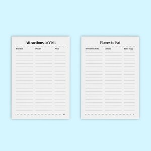 Printable Travel Planner: A4, 15-page Trip Itinerary (digital Download ...
