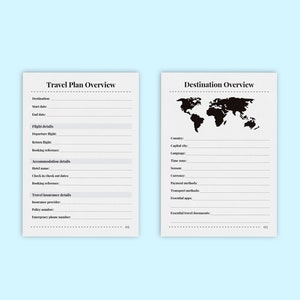 Printable Travel Planner | Digital Travel Planner | Trip Planner ...