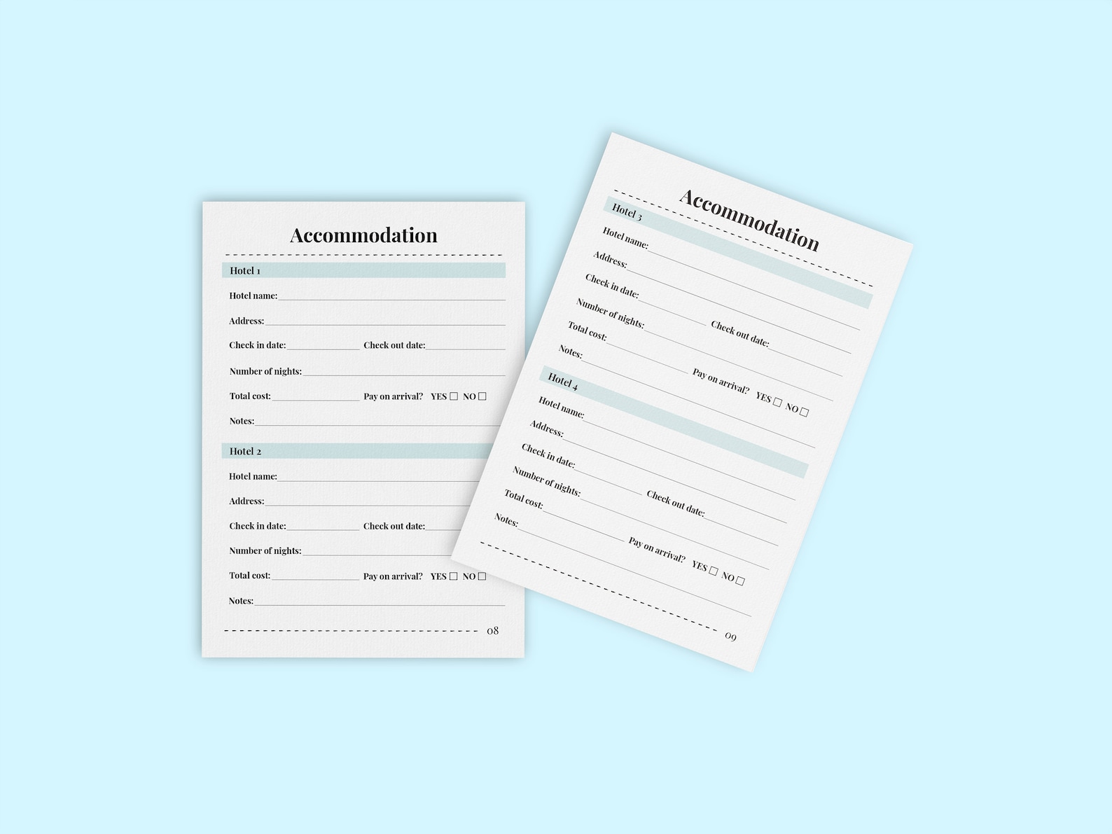 Printable Travel Planner: A4, 15-page Trip Itinerary (digital Download ...