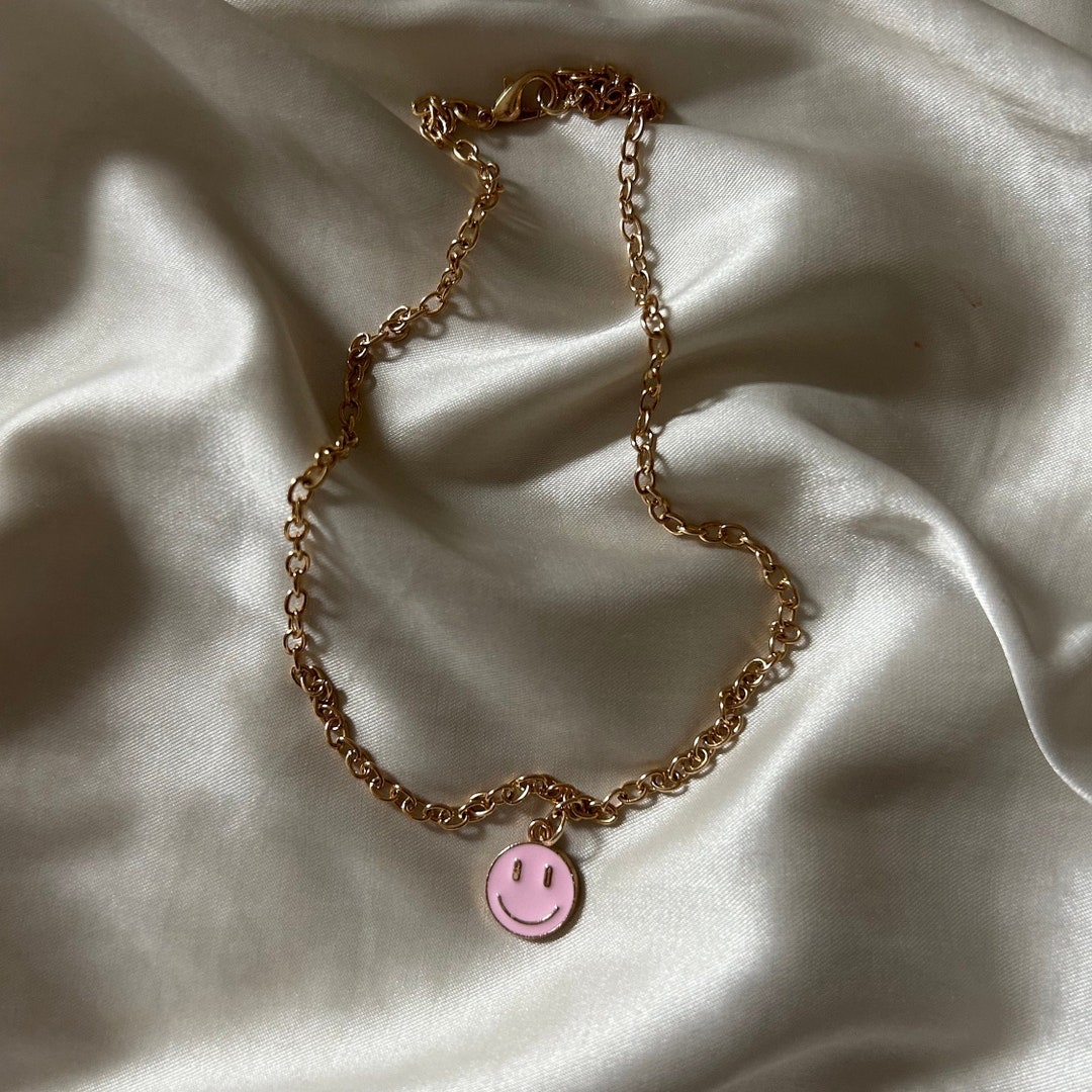 Taylor Swift Albums Inspired Smiley Face Gold Necklace - Etsy