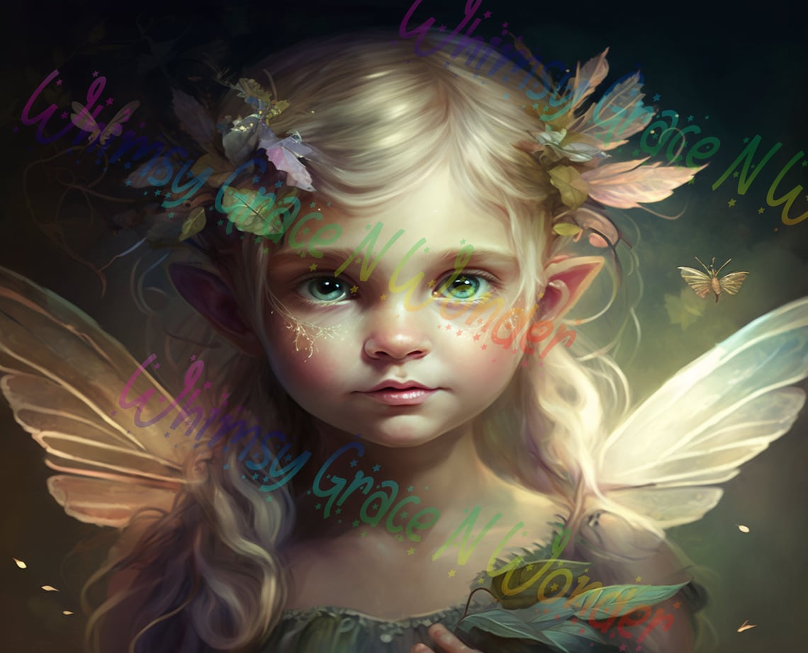 Fairy Fae Fantasy Child With Wings PNG - Etsy