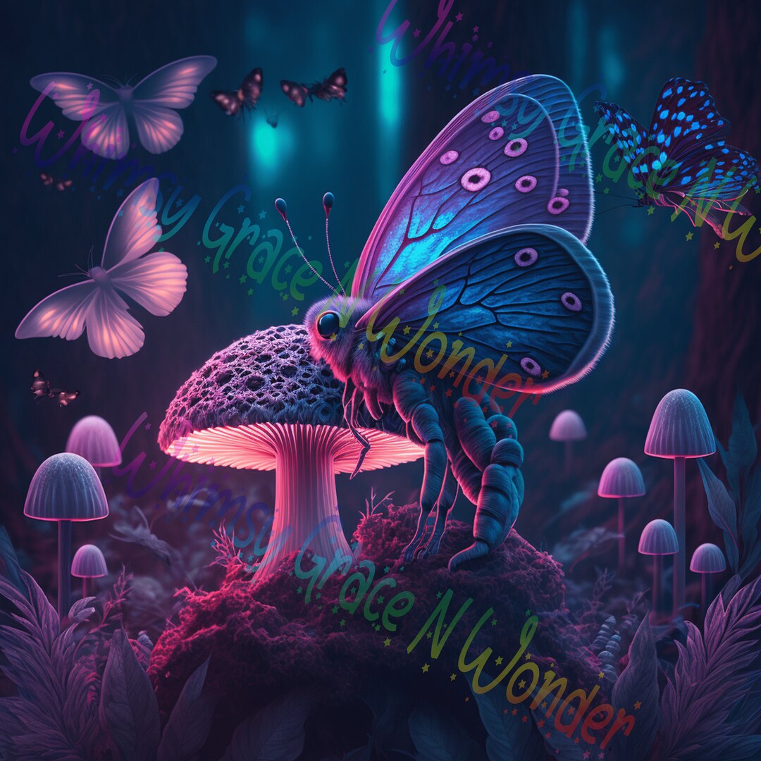 Magical Fantasy Mythical Garden Mushroom Fairy PNG - Etsy