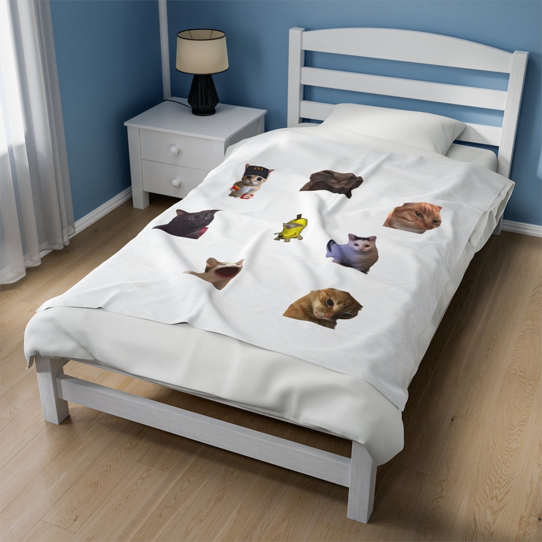 Cat Memes Blanket Funny Tiktok Trending Plush Blanket Gifts Friend ...