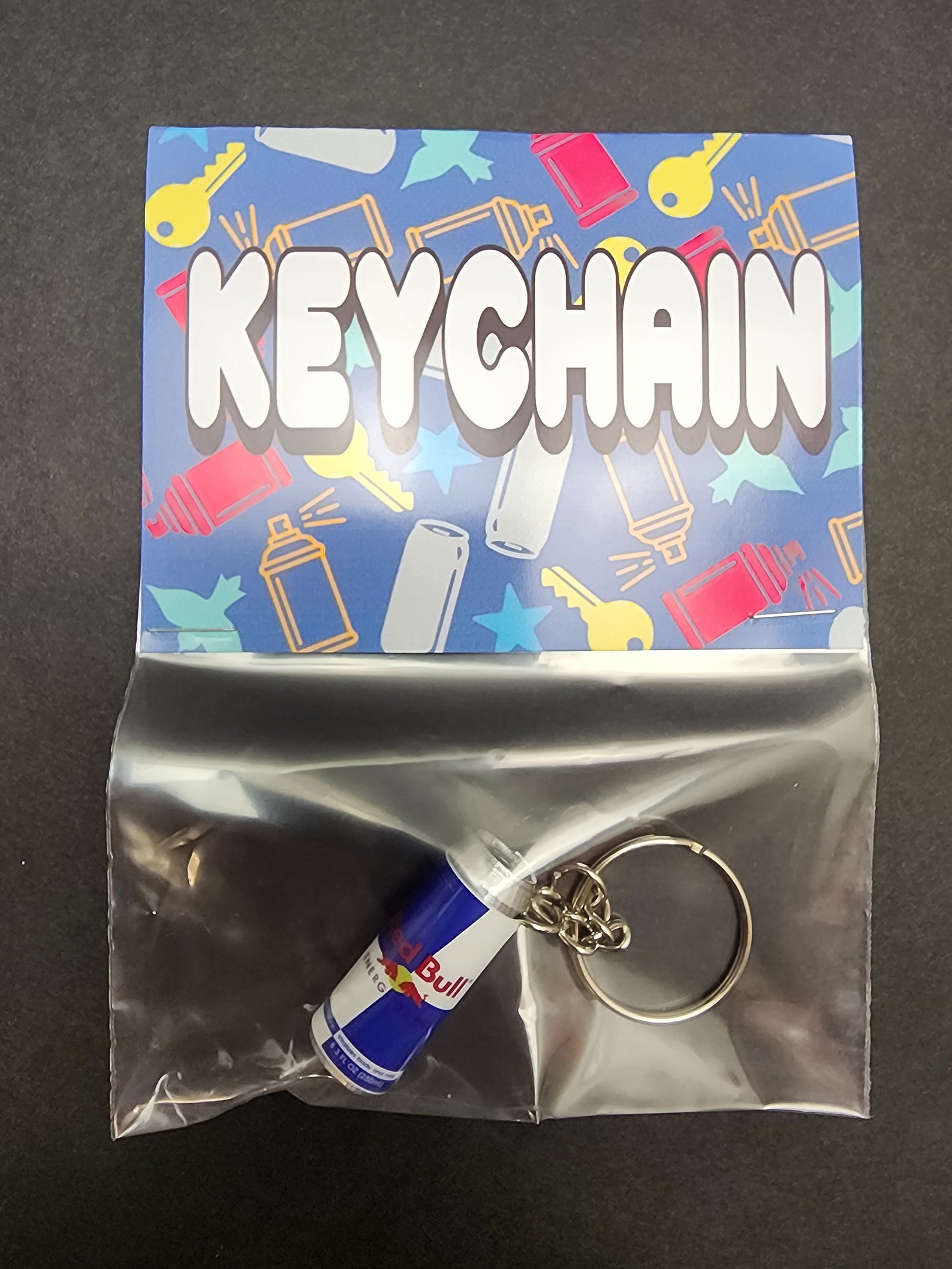 Red Bull Energy Drink Keychain Energy Can Key Chain - Etsy