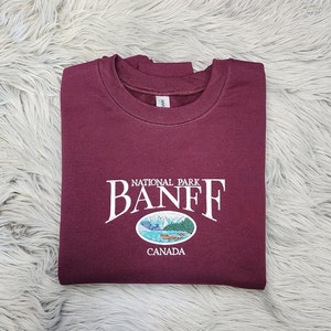 Embroidered Banff National Park Canada Unisex Sweatshirt Canada Parks ...
