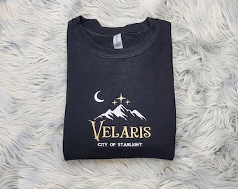 Velaris the City of Starlight Embroidered Crewneck ACOTAR Licensed SJM ...