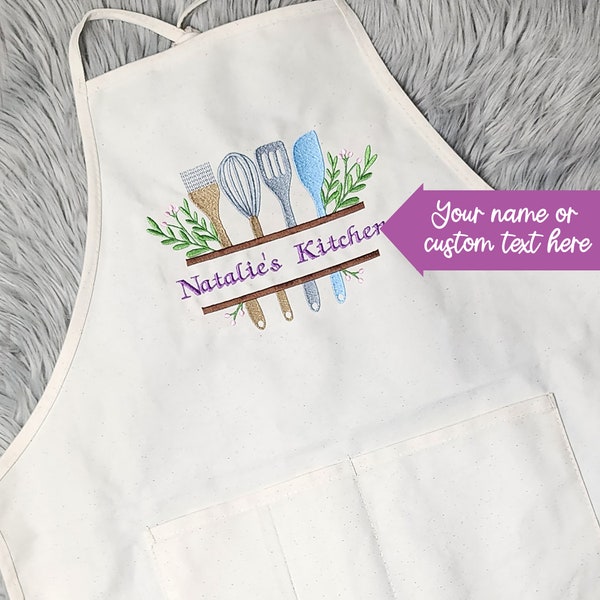 Cute Embroidered Apron - Etsy
