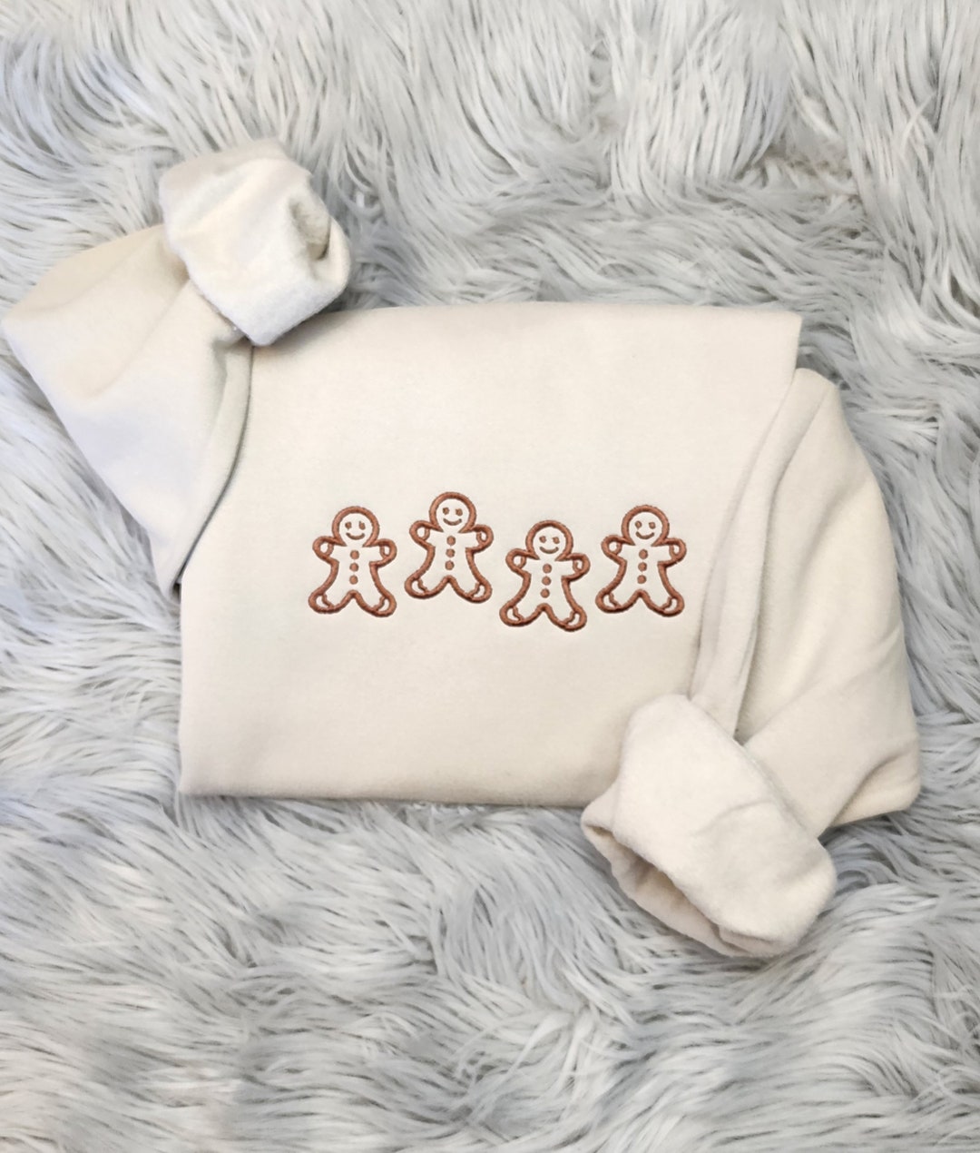 Embroidered Gingerbread Cookies Sweatshirt Embroidered Ginger Cookies ...