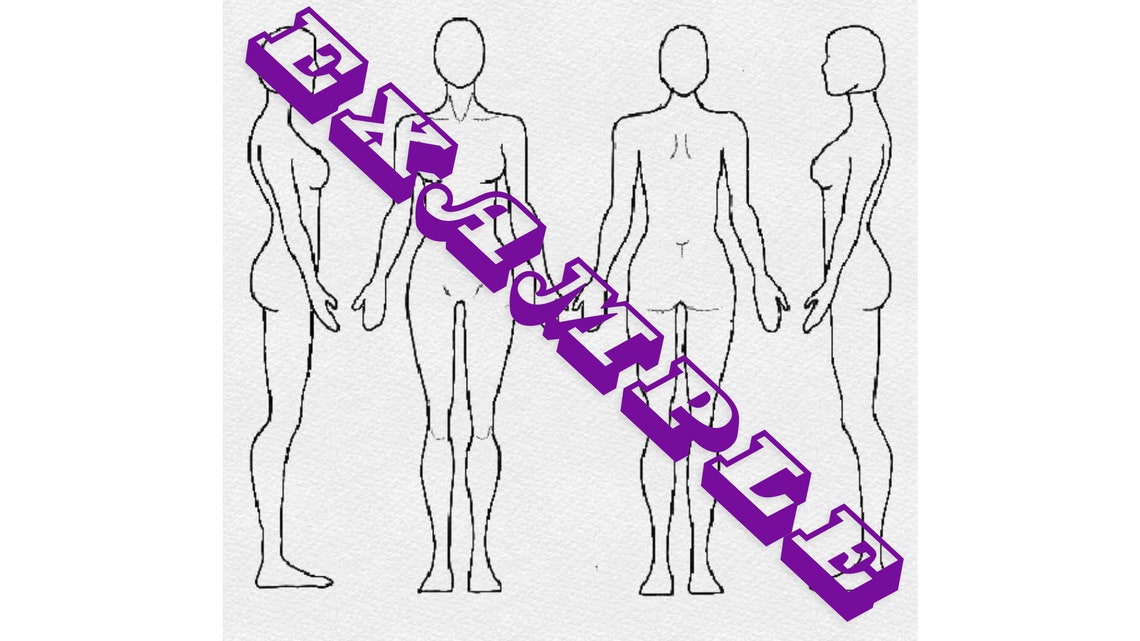 Blank Female Character Design Template - Etsy