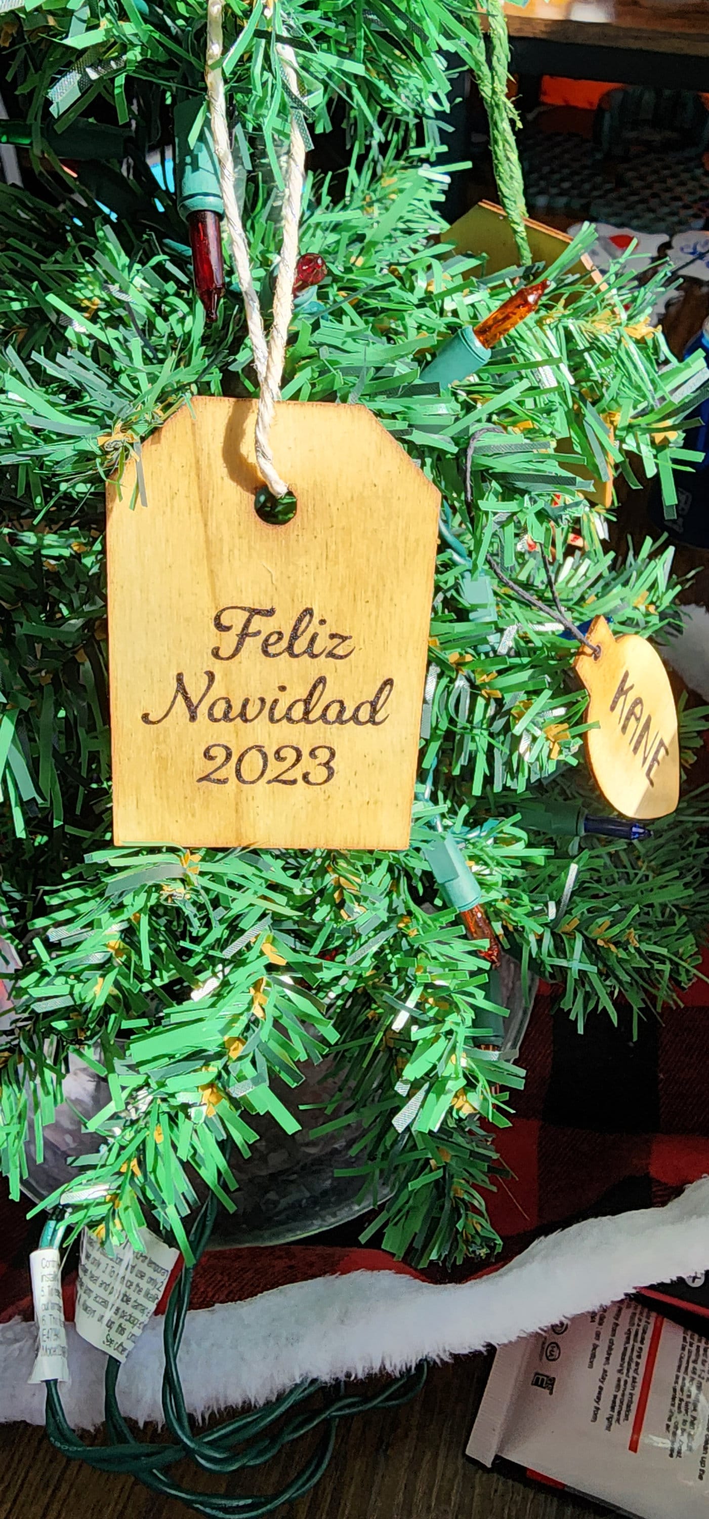 Rustic Gift Tag Wood Burned Ornament - Etsy