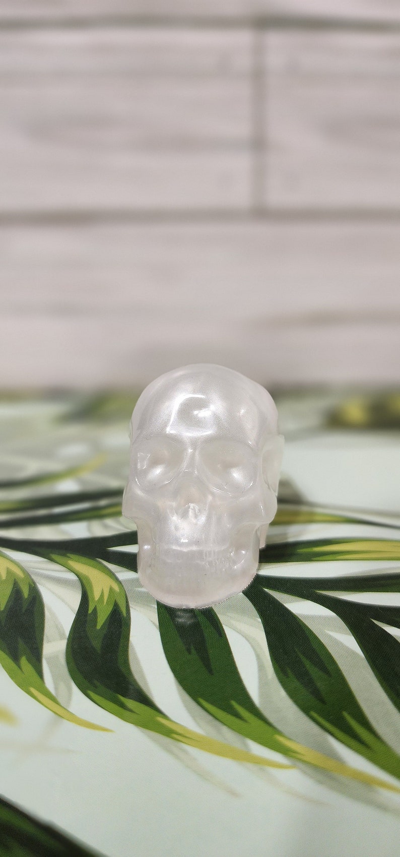 Pearl White, Resin Skull, Small, Resin Skull Decor, Resin Decor, Skull ...