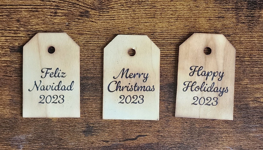 Rustic Gift Tag Wood Burned Ornament - Etsy
