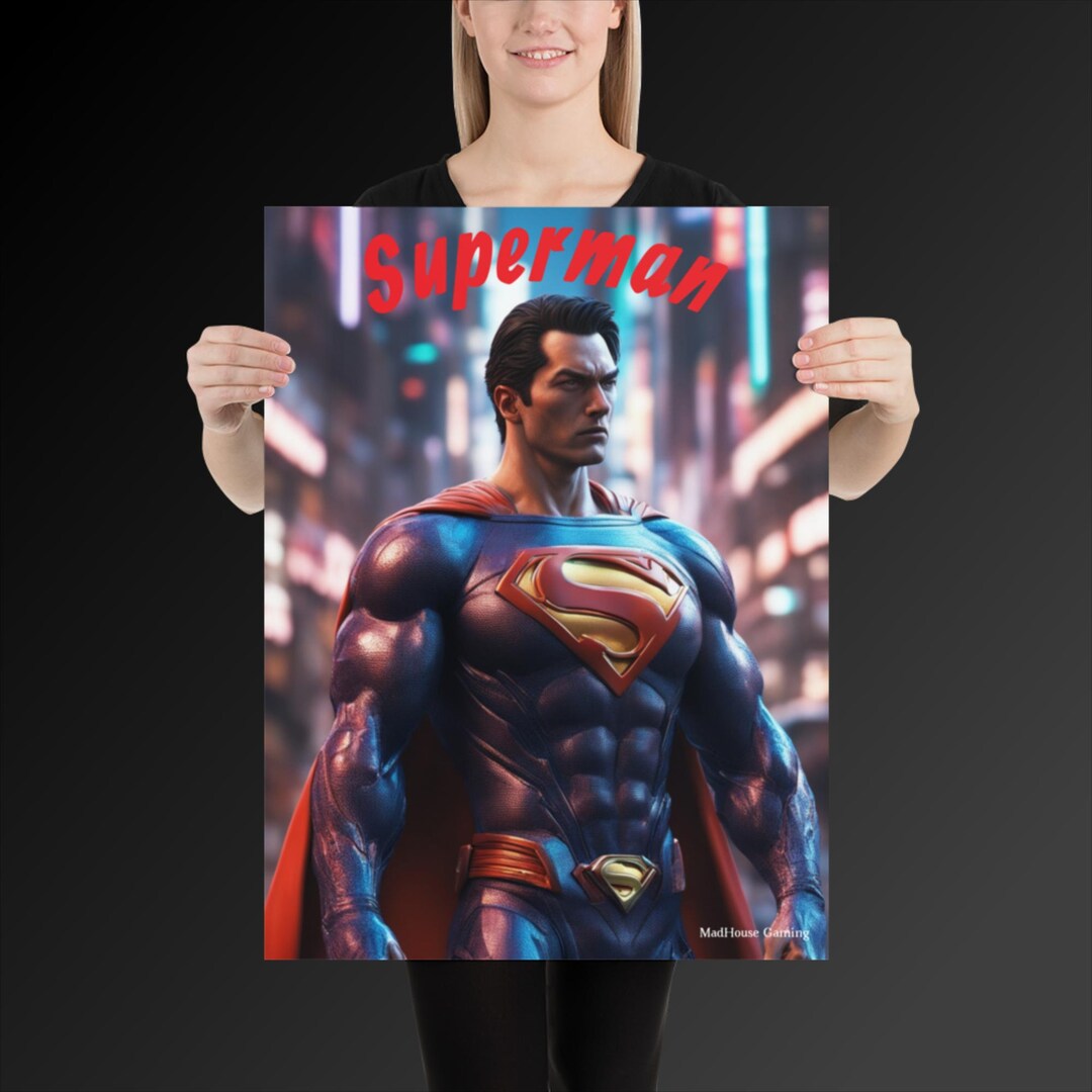 Superman Poster, Poster, Cool Superman Vibes - Etsy