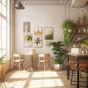 Modern Coffee Shop Virtual Background Bundle - Set of 4 - Etsy