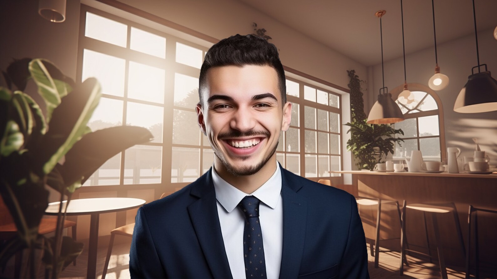 Modern Coffee Shop Virtual Background Bundle - Set of 4 - Etsy