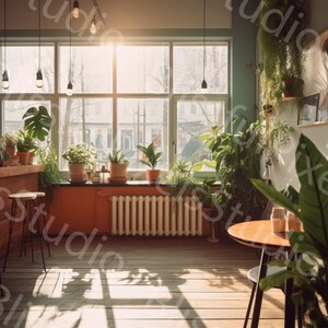 Modern Coffee Shop Virtual Background Bundle - Set of 4 - Etsy